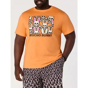 Psycho Bunny Big & Tall Byron Graphic Tee - Orange