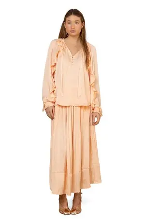 Hale Bob Rin Charmeuse Top - Orange