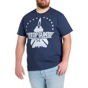 TRUE NATION BY DXL Big & Tall Top Gun Graphic Tee - Navy