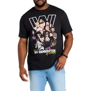 TRUE NATION BY DXL Big & Tall Wwe Wrestling Graphic Tee - Black