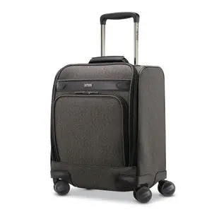 HARTMANN Herringbone Deluxe Underseat Carry-on Spinner Luggage - Black Herringbone
