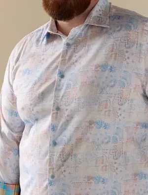 ROBERT GRAHAM BY DXL Big & Tall Vista Sport Shirt