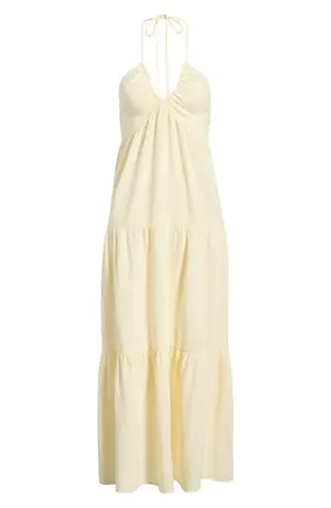 PACSUN Kenna Tiered Halter Midi Dress