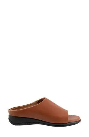 Softwalk Turner Wedge Slide Sandal - Luggage