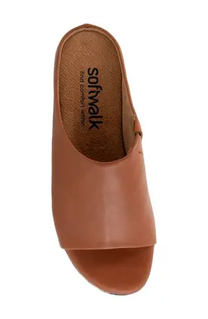 Softwalk Turner Wedge Slide Sandal - Luggage