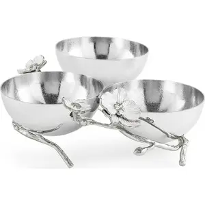 Michael Aram Orchid Triple Bowl - Silver