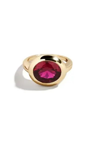 Baublebar Birthstone Oval Cubic Zirconia Ring Ruby