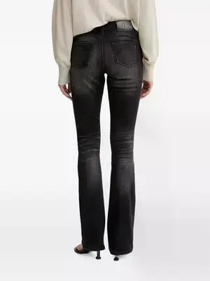 FRACOMINA Faded Effect Logo Plaque Jeans