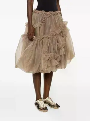 Ermanno Scervino Ruffled Tiered Midi Skirt