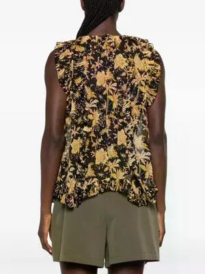 Ulla Johnson Sabra Floral-print Ruffled Top