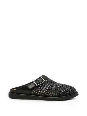 ADRIANNA FERETTI Adrianna Ferretti Woven Mules With Buckle Fastening - Black