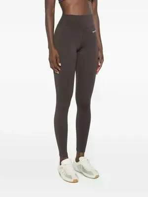 Sporty & Rich Logo-print High-waisted Leggings - Brown