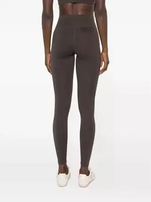 Sporty & Rich Logo-print High-waisted Leggings - Brown