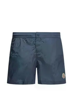 Moncler Logo-patch Swim Shorts - Blue