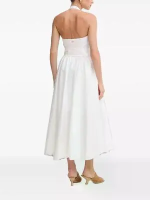FRACOMINA Belted Halterneck Midi Dress