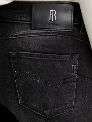 FRACOMINA Embellished-pocket Whiskered Jeans