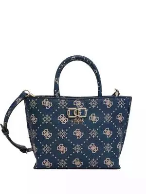 Guess Monogram-print Tote Bag - Blue