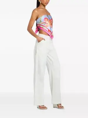 Retrofete Floral Print Silk Top