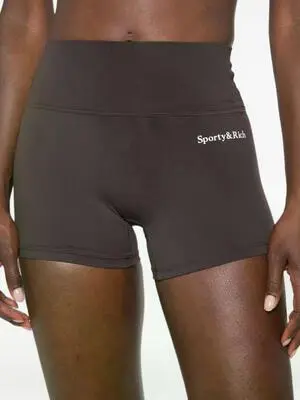 SPORTY & RICH Logo-print Stretch-design Shorts