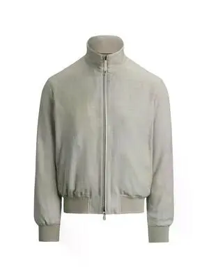 Ralph Lauren Purple Label Felton Twill-cloth Bomber Jacket - Grey
