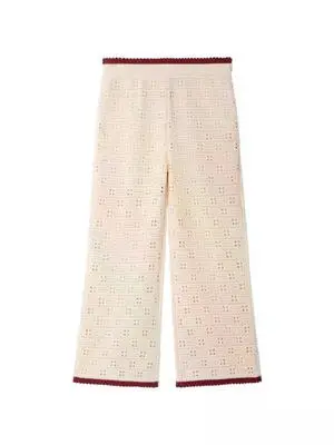 Sandro Crochet-knit Trousers - White