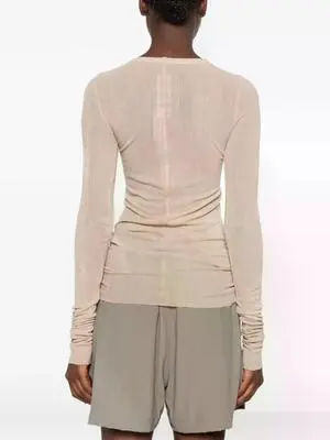 Rick Owens Ribbed Knit Long Sleeve T-shirt