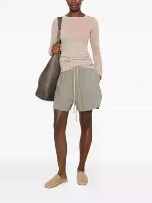 Rick Owens Ribbed Knit Long Sleeve T-shirt - Neutrals