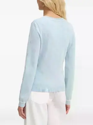 Guess Rhinestone Logo-pattern Cardigan