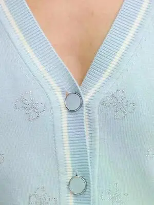 Guess Rhinestone Logo-pattern Cardigan