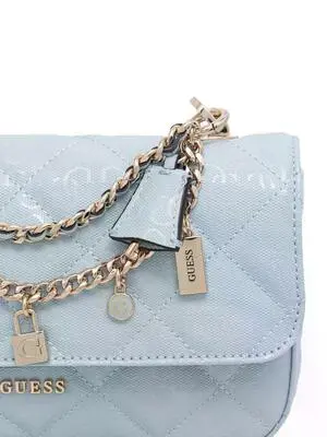 Guess Libby Quilted Charm Shoulder Bag