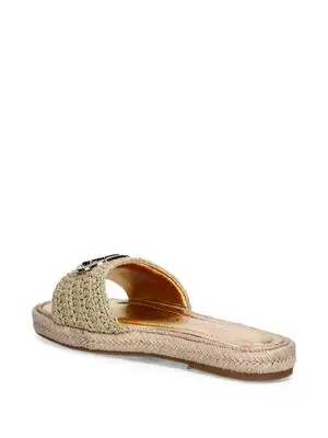 Guess Kaylis Logo-plaque Crochet-knit Slides