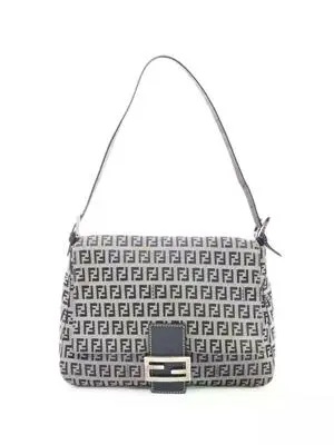 Fendi Zucchino Mamma Baguette Shoulder Bag