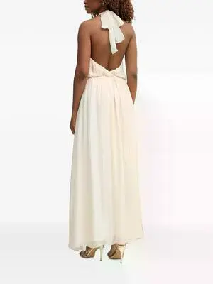 HAVEONE Halterneck Pleated Maxi Dress