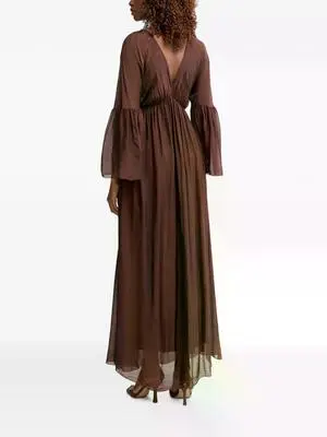 HAVEONE V-neck Flared-sleeve Maxi Dress