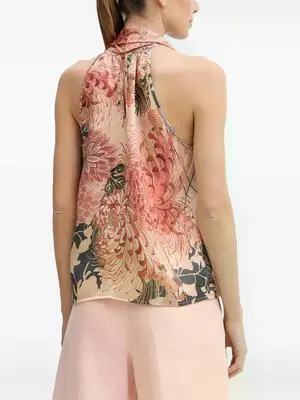 Guess Floral-print Halterneck Blouse