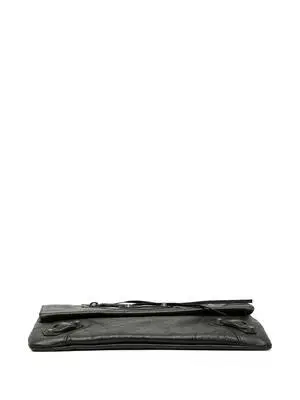 Balenciaga Lambskin Studded Motocross Classic Envelope Clutch Bag