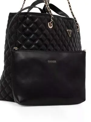 Guess Giully Quilted Logo-plaque Tote Bag