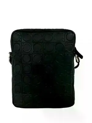 FERRAGAMO Gancini Embossed Leather Crossbody Bag