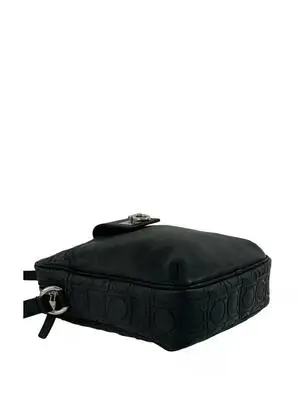 FERRAGAMO Gancini Embossed Leather Crossbody Bag