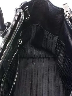Prada Glace Calf Leather Tote Bag - Black