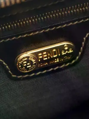 Fendi Pequin Boston Bag