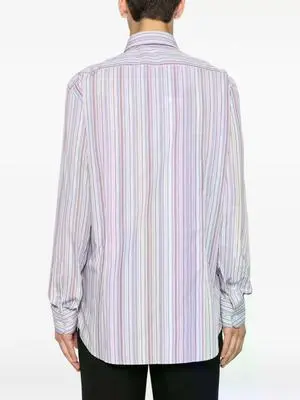 Etro Striped Embroidered-logo Shirt