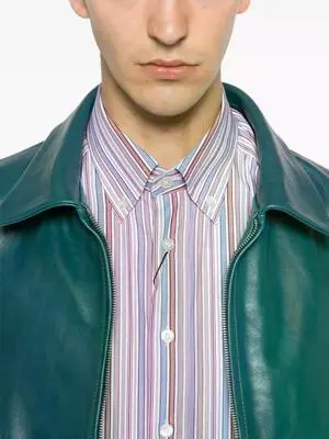 Etro Striped Embroidered-logo Shirt