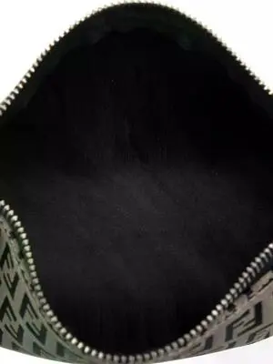Fendi Zucchino Canvas Barrel Pochette Handbag