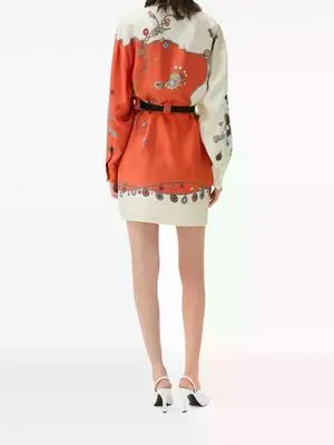 Versace Printed Silk Twill Mini Dress