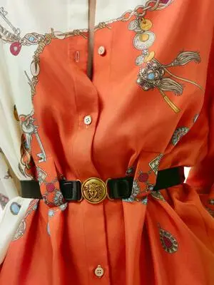 Versace Printed Silk Twill Mini Dress