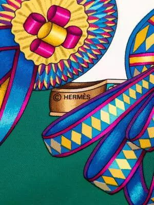 Hermès 20th Century Les Rubans Du Cheval Silk Scarf 90 Scarves