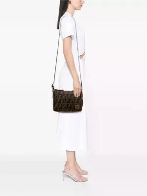 Fendi Zucca Canvas Crossbody Bag - Brown