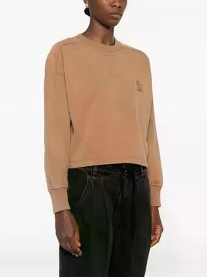 MARANT ETOILE Sunny Logo-embroidered Sweatshirt - Brown