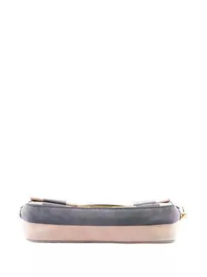 Fendi Mini Pequin Nubuck Baguette Satchel